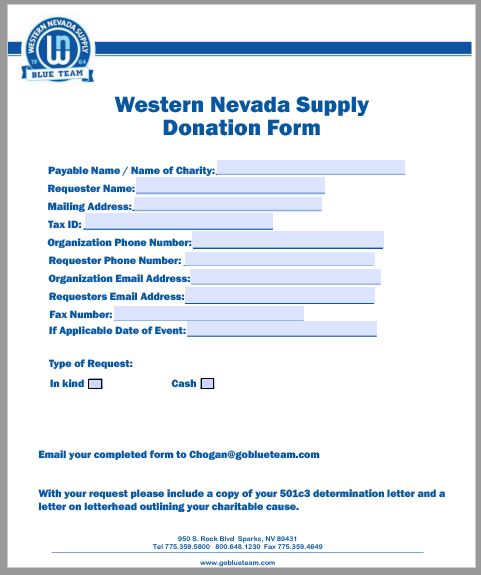Community Service - Western Nevada Supply Co